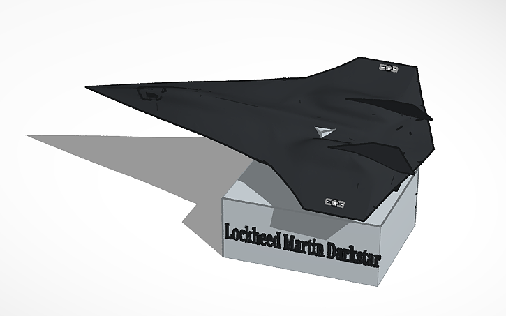 3D design Lockheed Martin Darkstar - Tinkercad