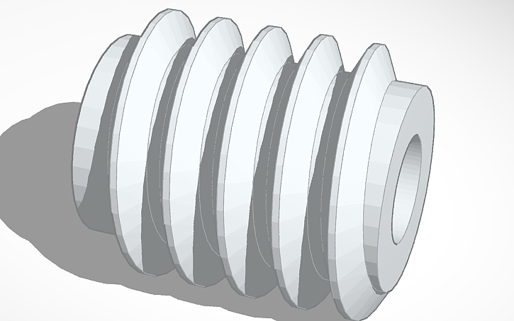 3D design Worm wheel gear (M0.3, T5) | Tinkercad
