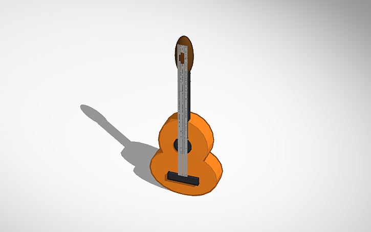 3D design guitar - Tinkercad