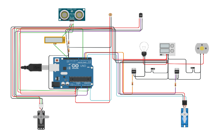 Circuit design 3 Sensors | Tinkercad