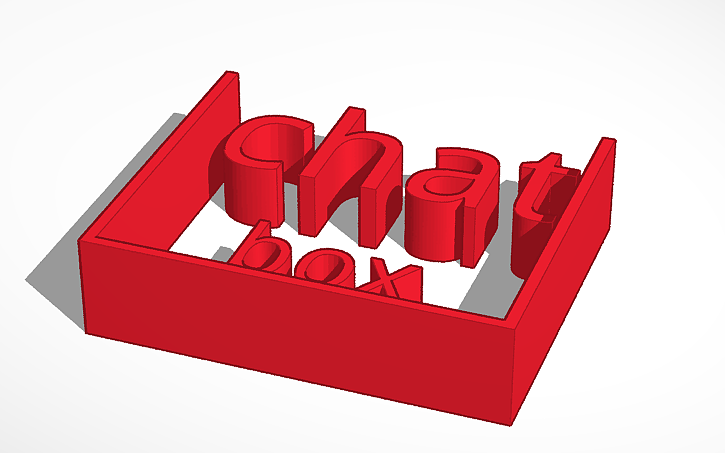 3D design Chat box - Tinkercad