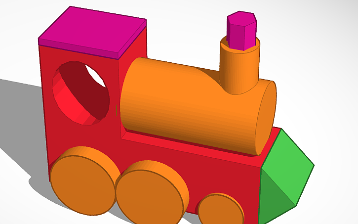 3D design Toy train example | Tinkercad