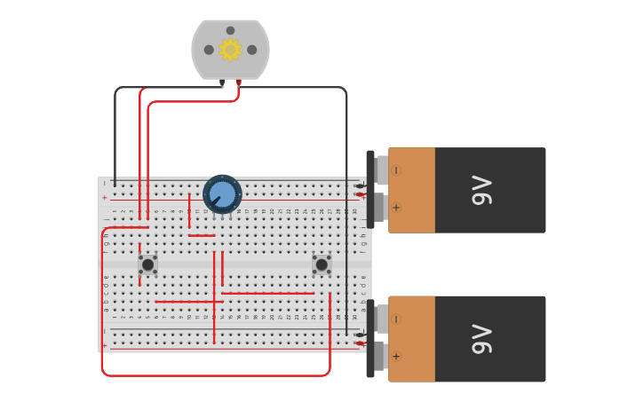 Circuit Design Motor Direction Control Tinkercad