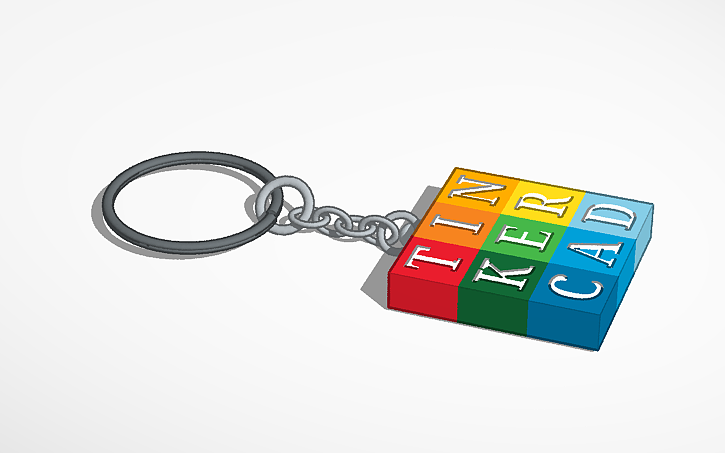 3D design Tinkercad Keychain - Tinkercad