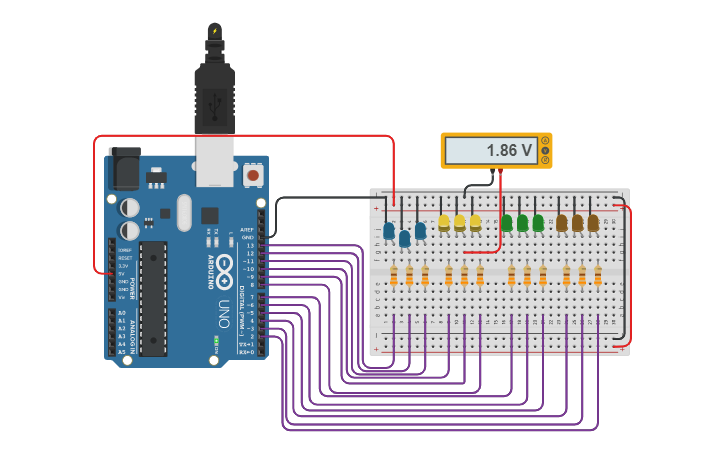 Circuit design ARDUINO2 - Tinkercad