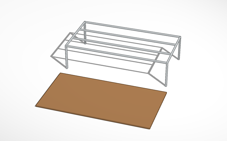 3D design Aluminum Square Tubing Table Frame | Tinkercad