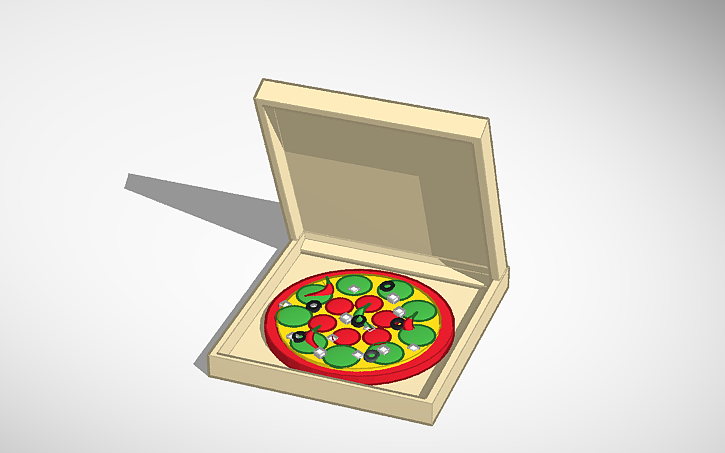 3D design Pizza Box - Tinkercad