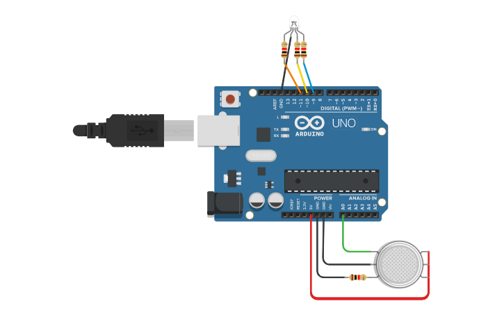 Circuit design Sensor de Gas - Switch - Tinkercad Circuit design Sensor de Gas - Switch - Tinkercad