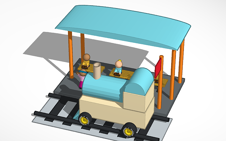 3D design Railway station - Tinkercad