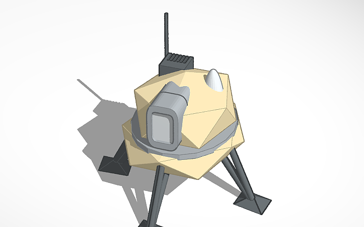 3D design Lunar Lander - Tinkercad
