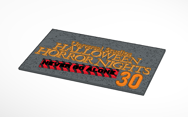 3D design Halloween Horror Nights 30 - Tinkercad