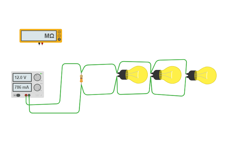 Circuit design Parallel Example - Tinkercad