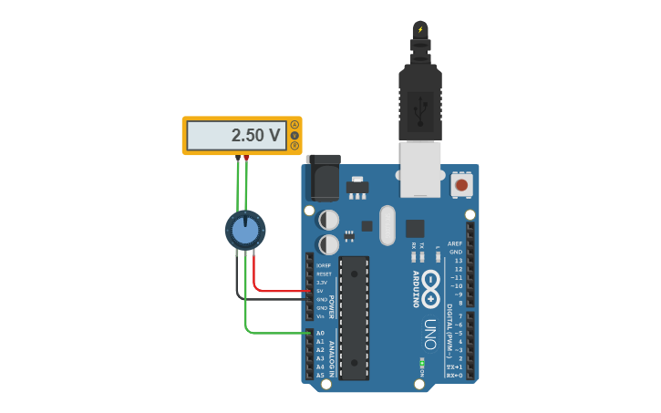Circuit Design Analog Read Serial Tinkercad