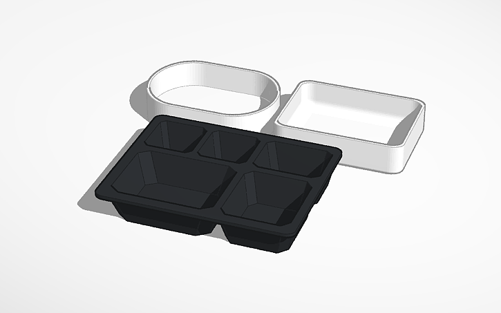 3D design lunch box (도시락) - Tinkercad