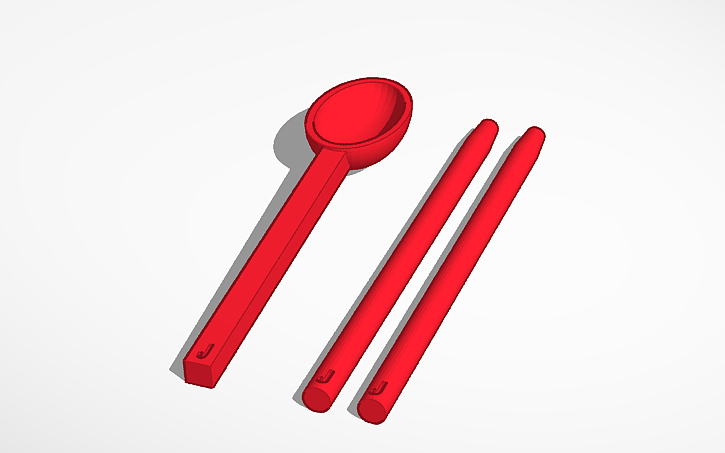 3D design spoon_set - Tinkercad