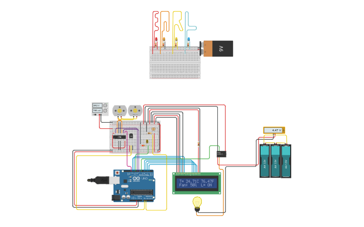 Circuit Design Temperature System Tinkercad