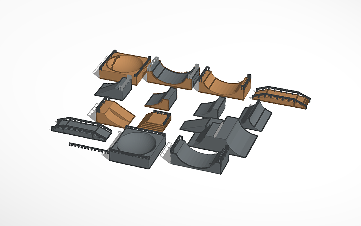 3D design Skatepark Ramps - Tinkercad