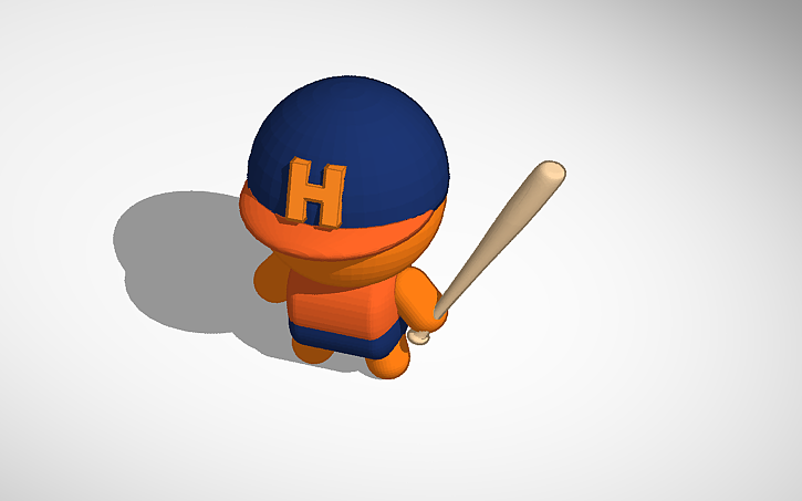 3D design Funny Baseball Player - Tinkercad