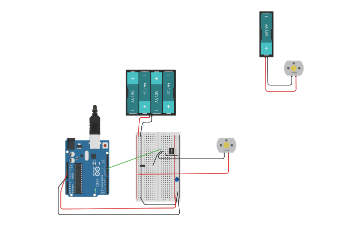 Circuit Design Single Direction Dc Motor Tinkercad