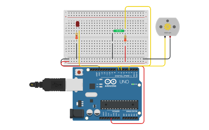 Circuit design tilt sensor - Tinkercad