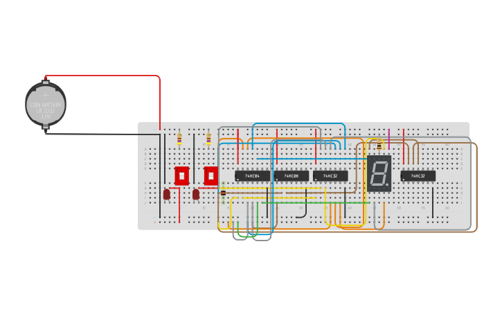 Circuit design UNSIMPLIFIED - Tinkercad