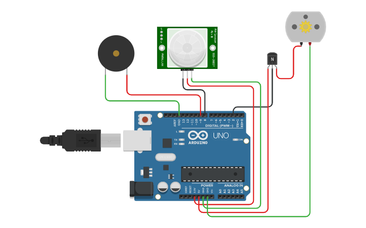 Circuit design Sleep Detection - Tinkercad