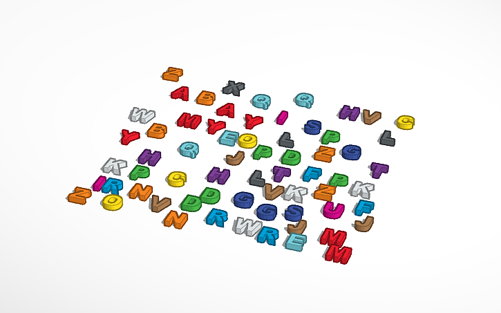 3D design letters - Tinkercad