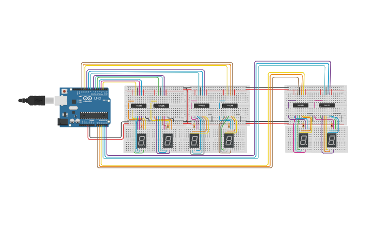 Circuit design RELOJ DIGITAL CON ARDUINO - Tinkercad