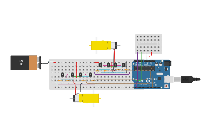 Circuit design carrito bluetooth mediante un arreglo de transistores ...