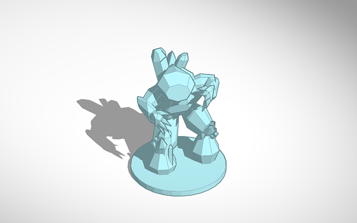 3D design Simple Crystal Golem 50mm Miniature - Tinkercad