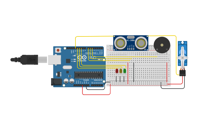Circuit design Railroad crossing-Final - Tinkercad