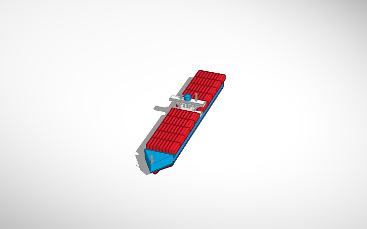 3D design Container Ship - Tinkercad