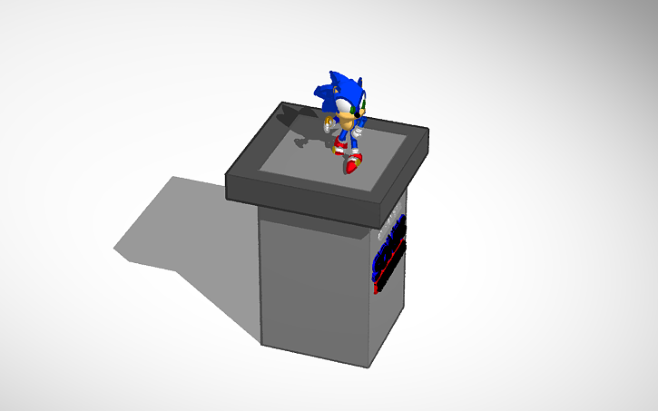 3D design Movie Sonic 3D Poster - Tinkercad