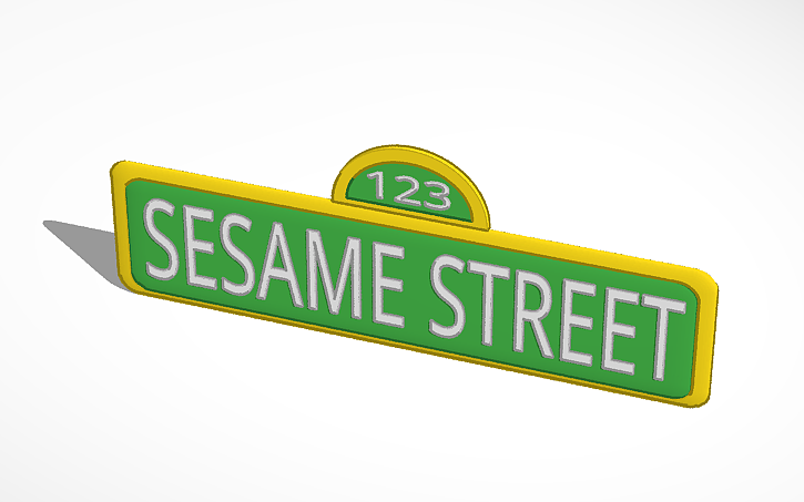 3D design Sesame Street logo 1998-present Sesame Workshop Version ...