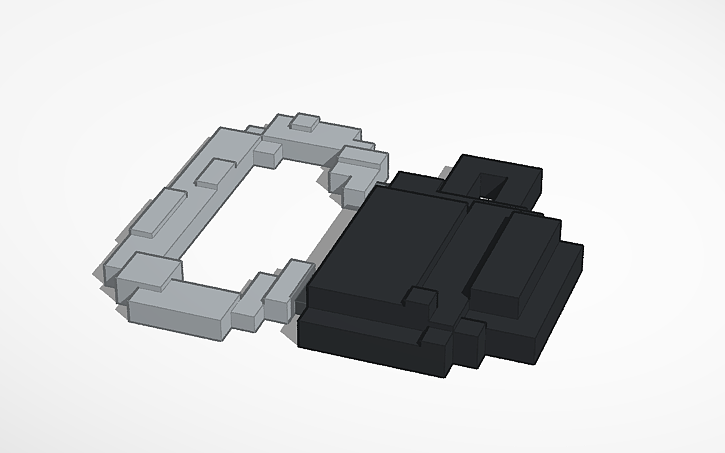 3D design FLINT N, STEEL key chain - Tinkercad