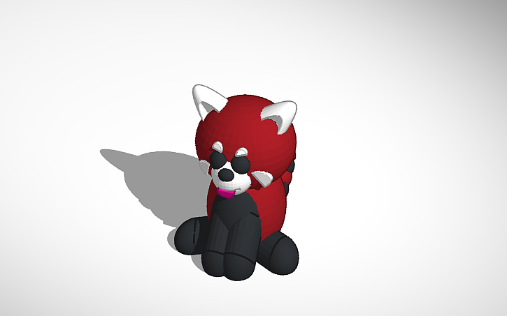 3D design Red Panda - Tinkercad