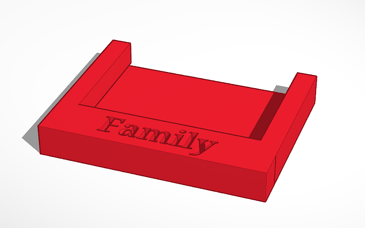 3D design family picture frame - Tinkercad