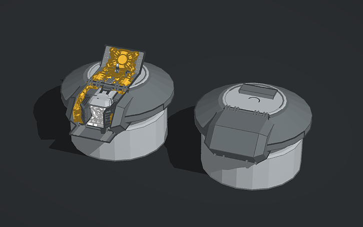 3D design Armored Beam Turret - Tinkercad