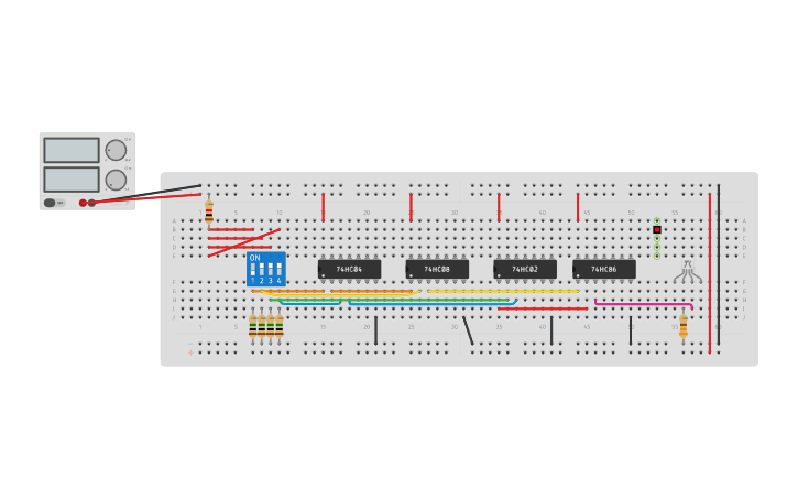 Circuit design EJERCICIO DE PRACTICA 4 | Tinkercad