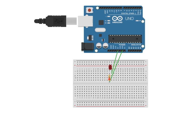 Circuit design led run - Tinkercad