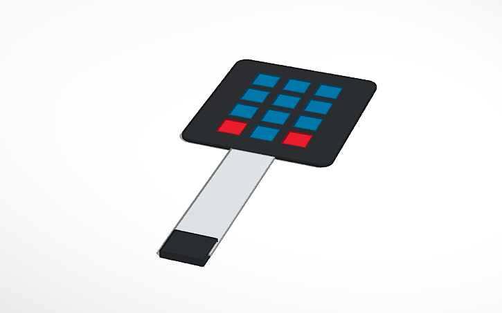 3D design Matrix Membrane Keypad from Adafruit | Tinkercad