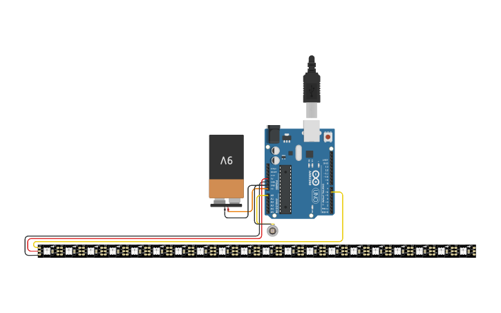 Circuit design Airport Beacon - Tinkercad