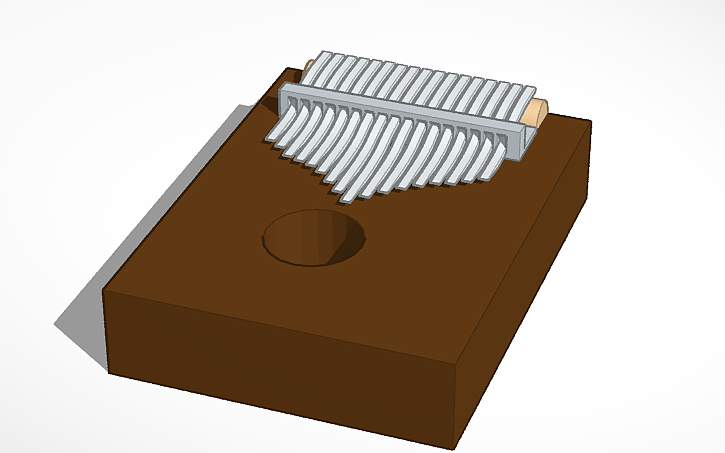 3D design Kalimba Prototype - Tinkercad