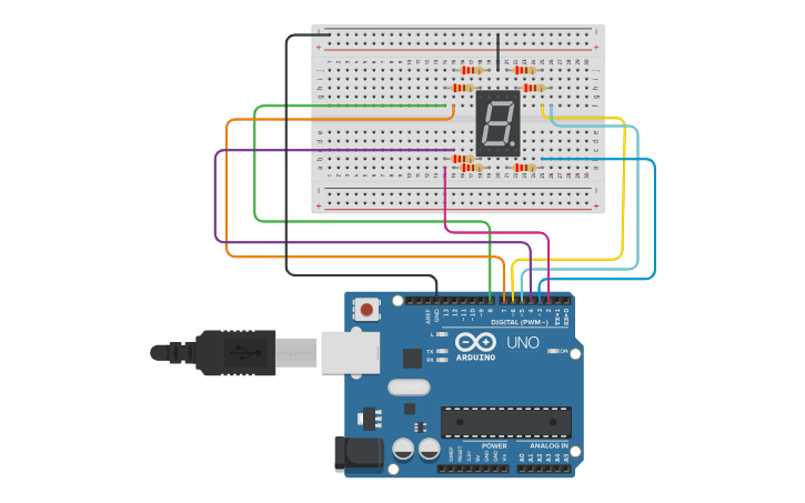 Circuit design Эксперимент №13. "Секундомер". Учебник Амперки - Tinkercad