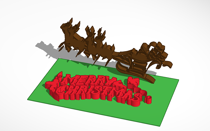 3D design Merry Christmas - Tinkercad