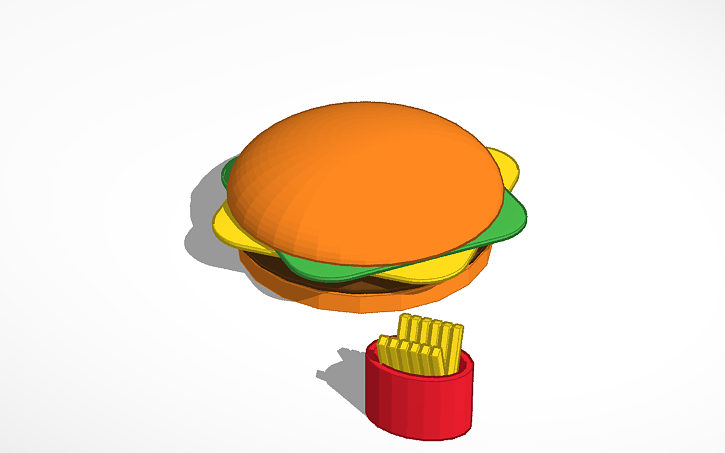 3D design Burger - Tinkercad