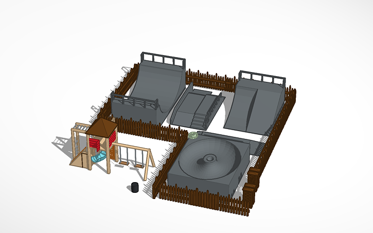 3D design Copy of skate park 2 #miniskate - Tinkercad