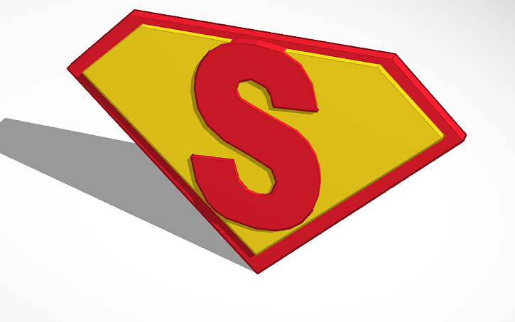 3D design Superman logo | Tinkercad