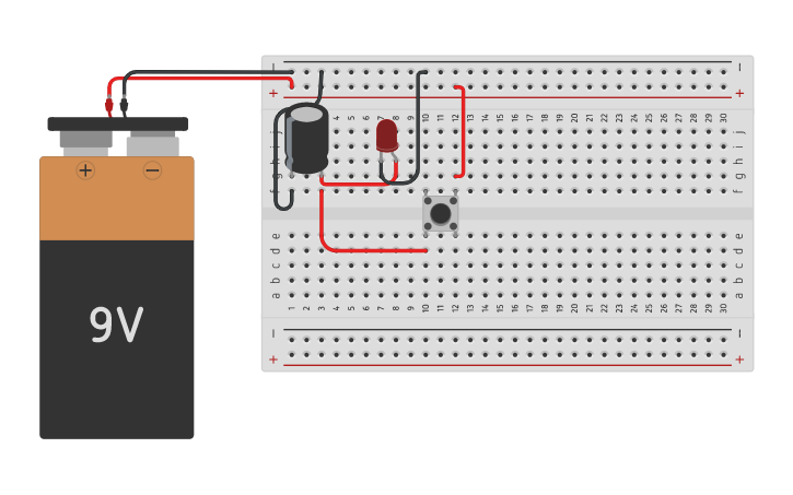 Circuit design Capacitors | Tinkercad