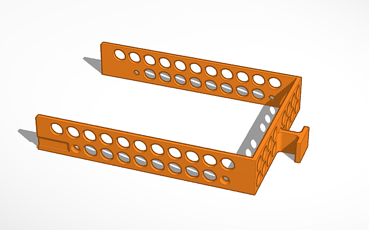 3D design NetApp disk tray v5 - Tinkercad